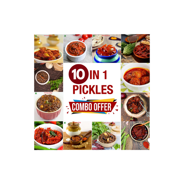 10 Pickles x 200 grams Each - Pickles Combo Pack - Home Made - Free Ho